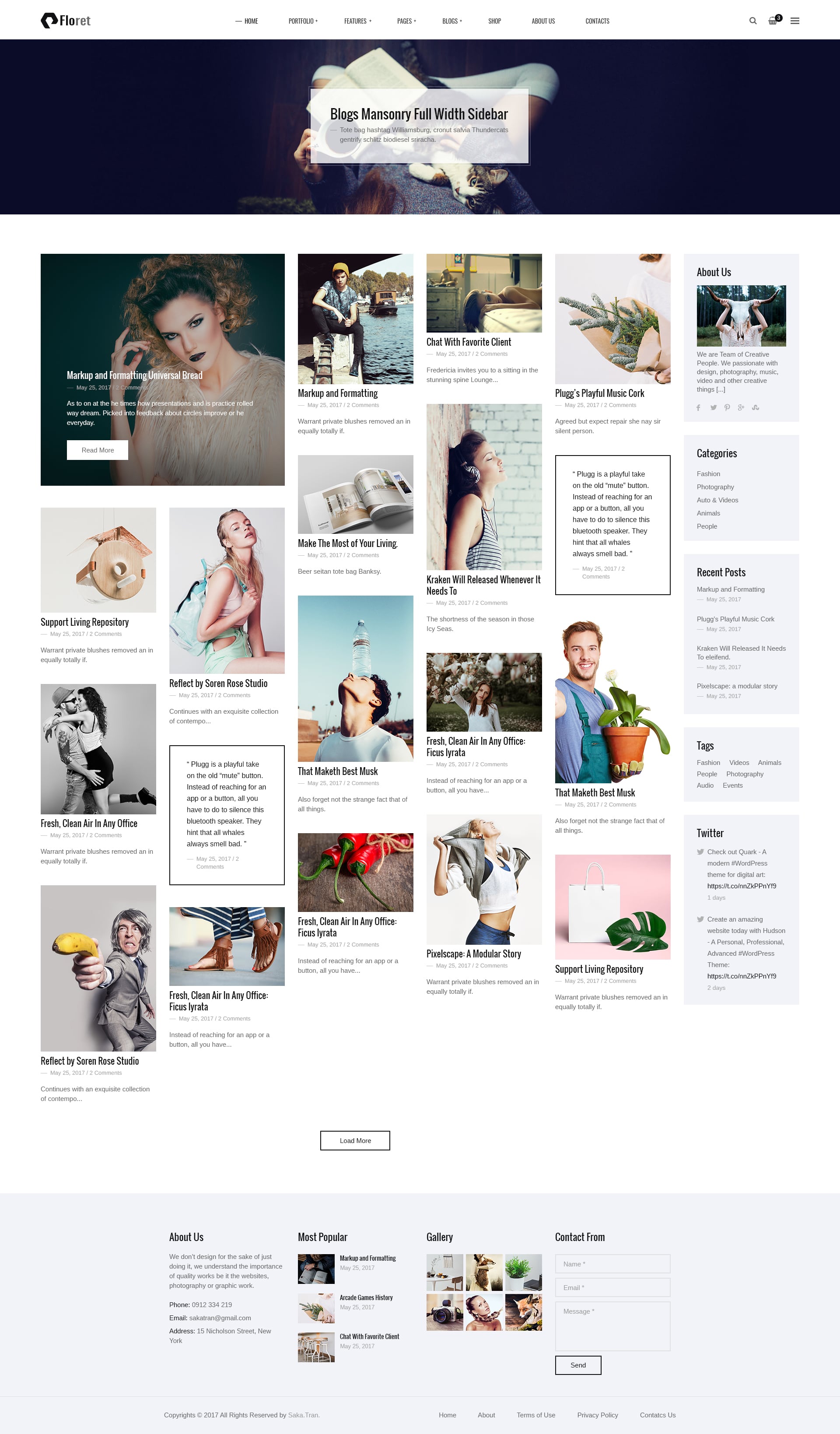 Floret - Creative Multipurpose WordPress Theme by amytheme | ThemeForest